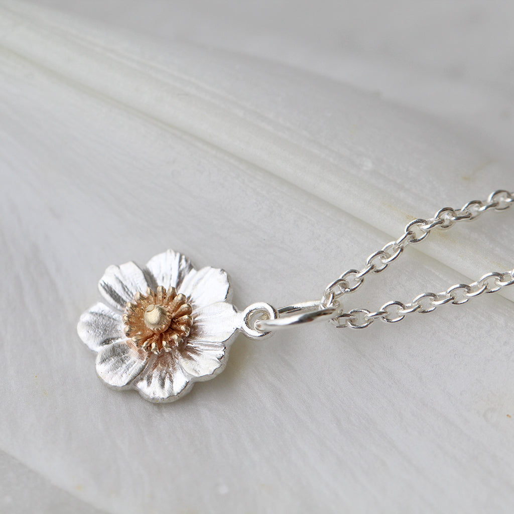 Mt Cook Lily Necklace | 9ct Gold & Silver Jewellery Handcrafted in New ...