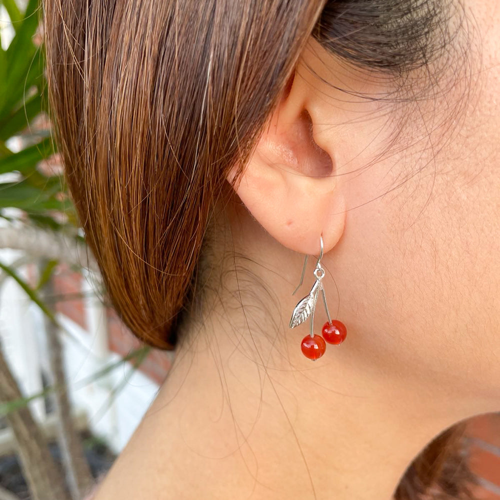 Cherry Earrings Winter in July Nature inspired Fine Jewellery