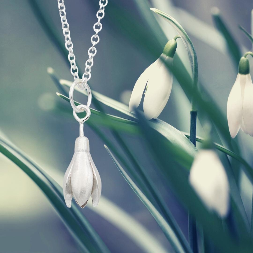 Snowdrop Necklace | Sterling Silver Jewellery – Winter in July: Nature ...